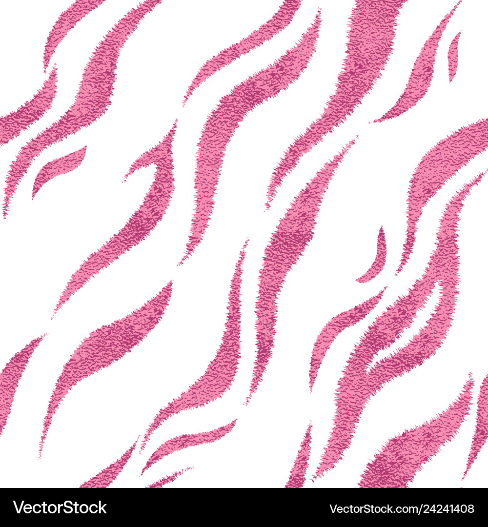 Seamless pink tiger skin pattern glamorous tiger Vector Image