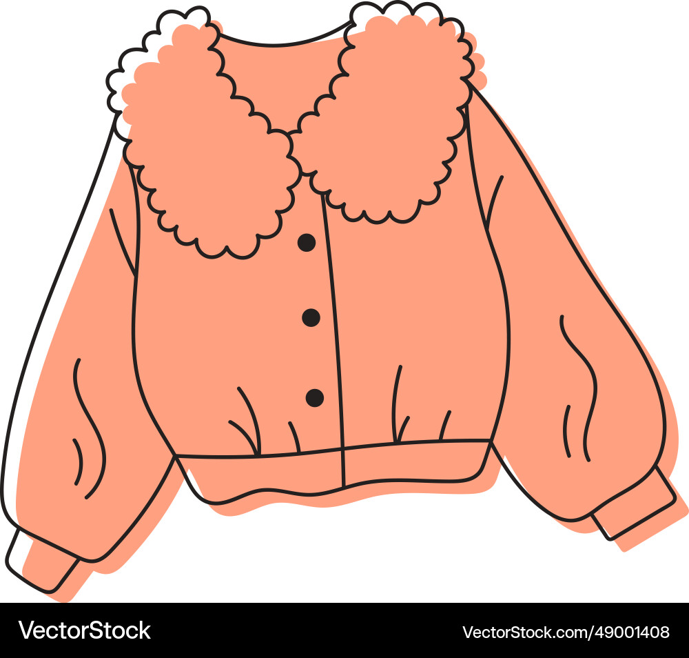 Women winter jacket lined Royalty Free Vector Image