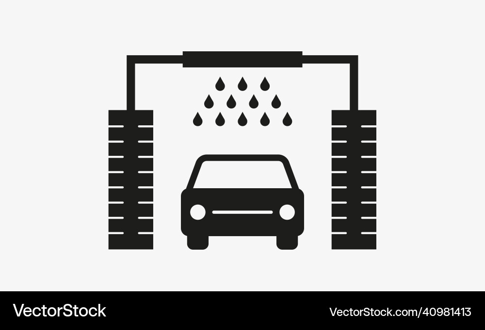 Car wash icon isolated on white background Vector Image