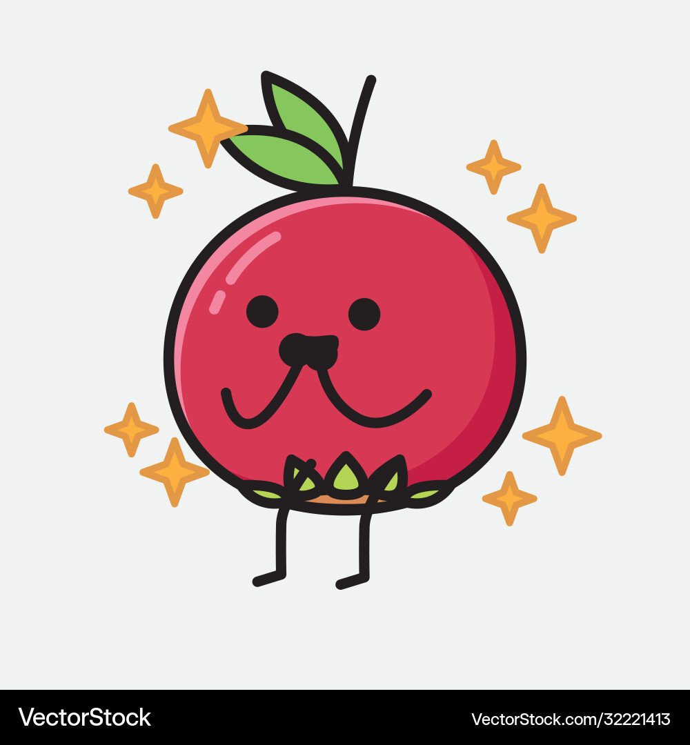 Cute ugni fruit mascot character Royalty Free Vector Image
