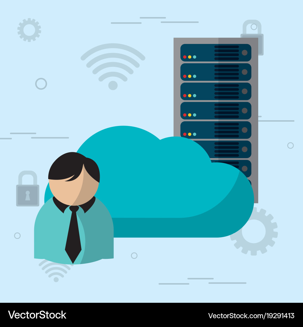 Data center design Royalty Free Vector Image - VectorStock
