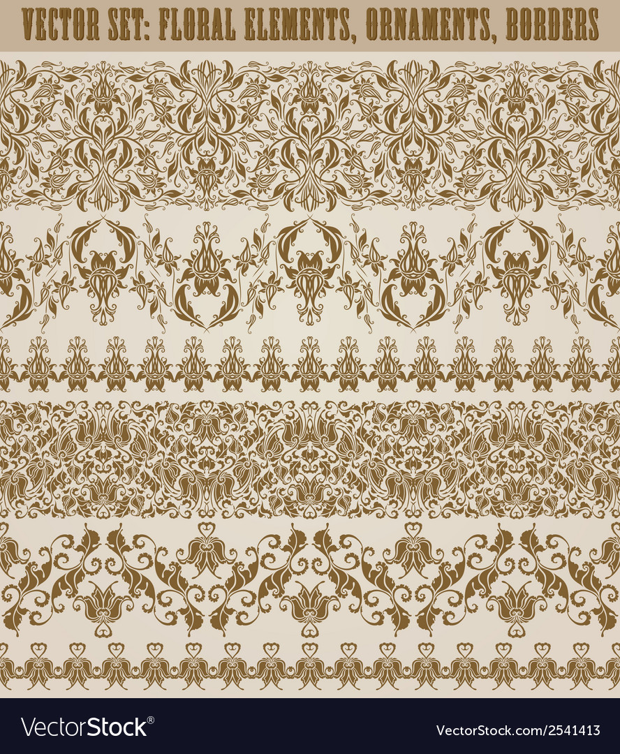 Horizontal elements decoration Royalty Free Vector Image