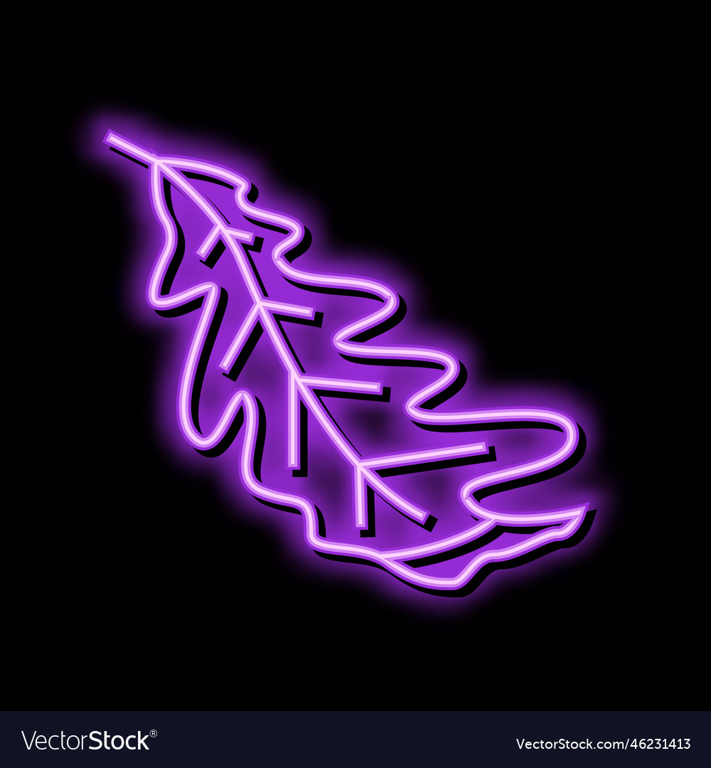 Leaf oak autumn neon glow icon Royalty Free Vector Image Leaf oak autumn neon glow icon Royalty Free Vector Image