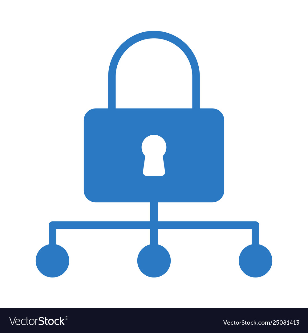 Lock network Royalty Free Vector Image - VectorStock