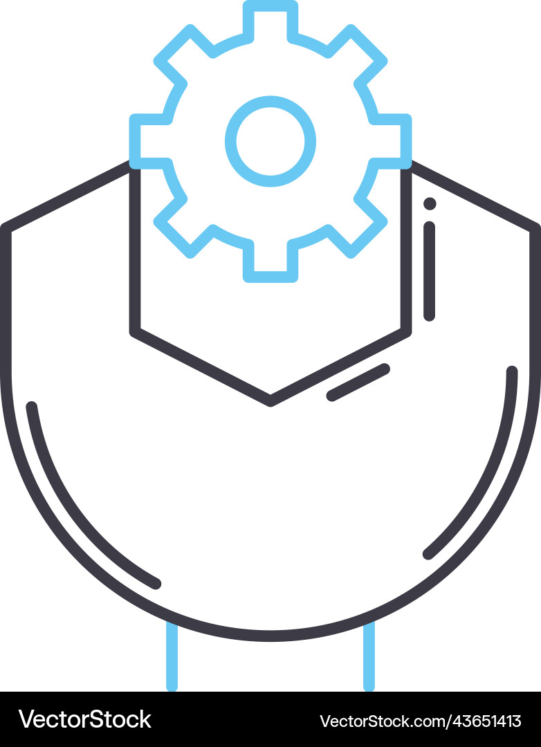 Maintenance line icon outline symbol Royalty Free Vector