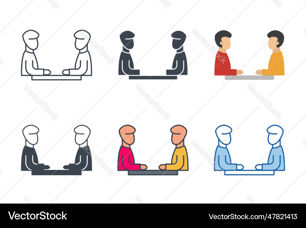 Meeting icon symbol template for graphic and web Vector Image