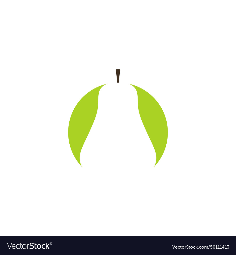 Pear Logo Icon Symbol Design Royalty Free Vector Image