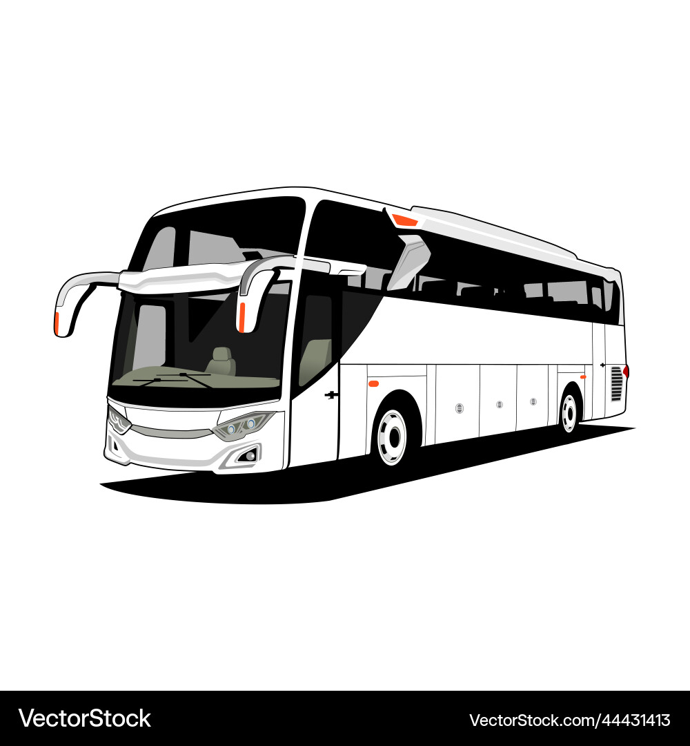 Public transport indonesian bus Royalty Free Vector Image