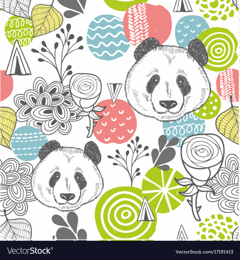 Seamless pattern with abstract design elements Vector Image