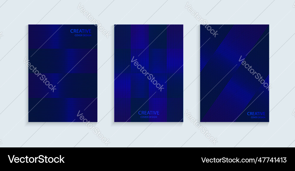 Shiny bright blue cover background with geometric Vector Image