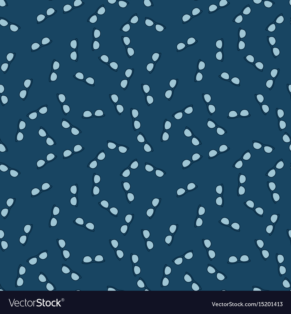 Spectacles blue pattern Royalty Free Vector Image