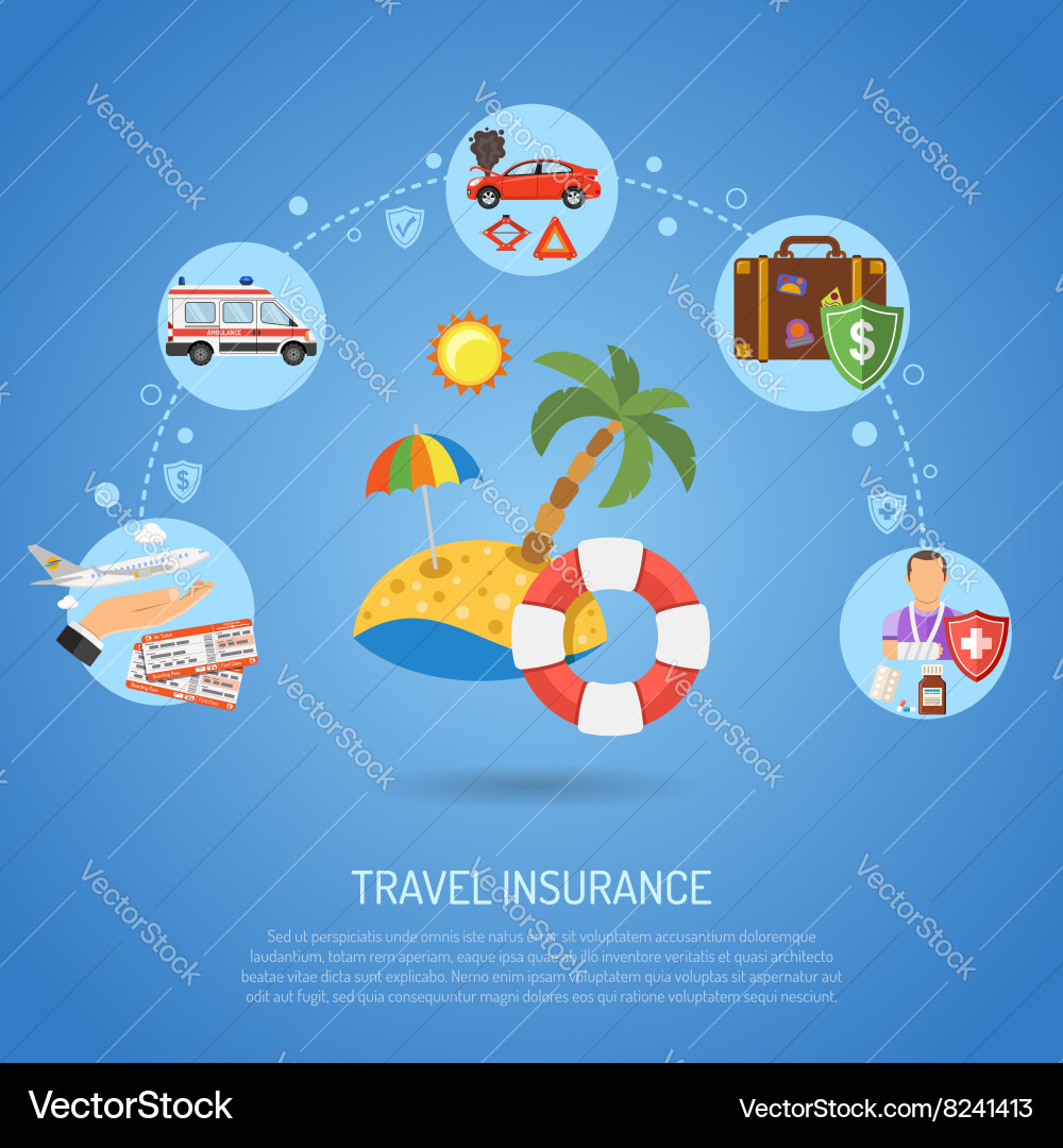 Travel Insurance Infographics Royalty Free Vector Image