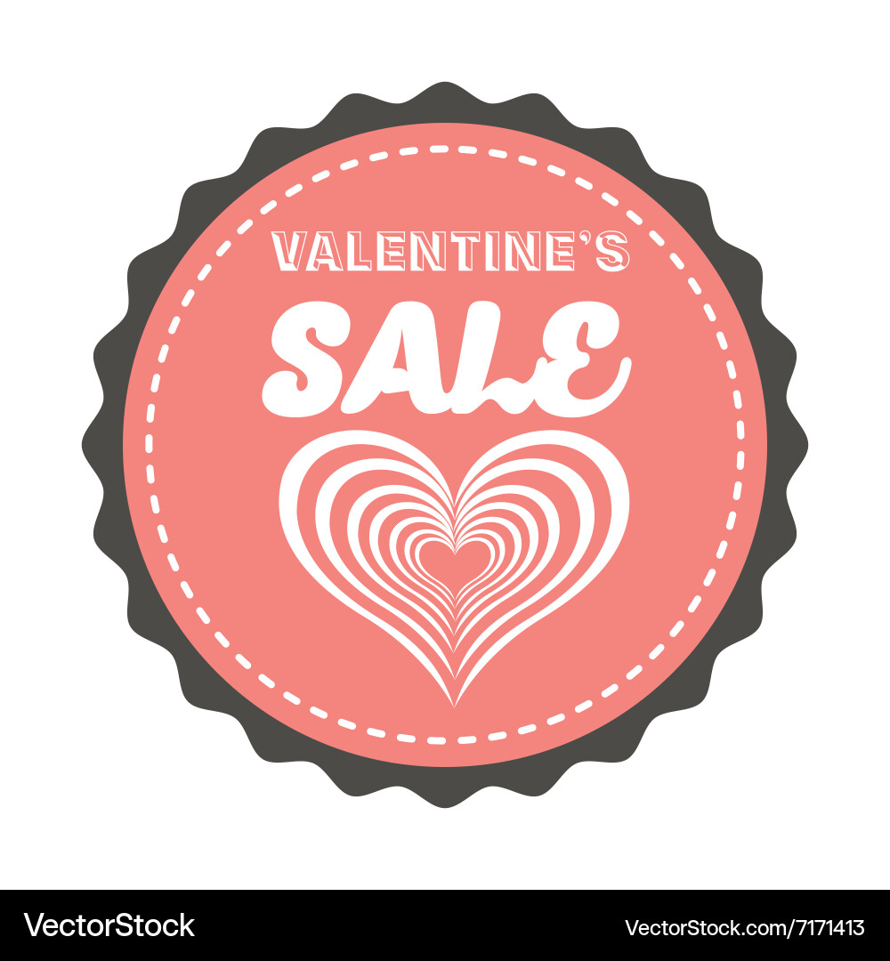 Valentines sale design Royalty Free Vector Image