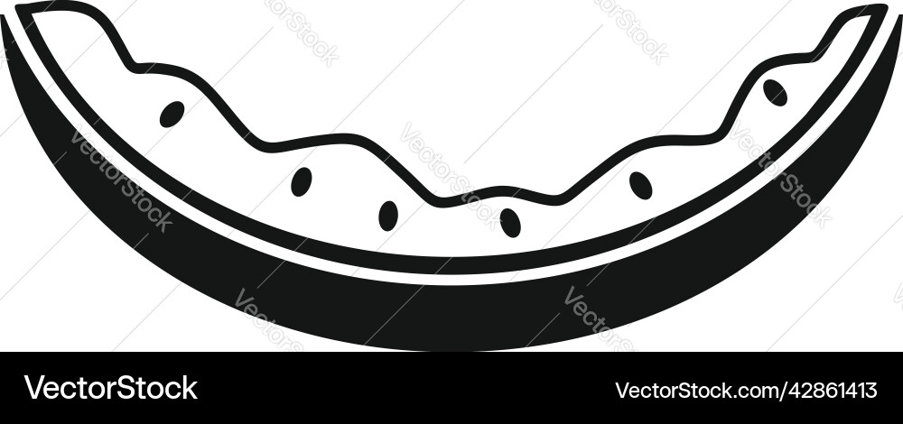 Watermelon waste icon simple food trash Royalty Free Vector