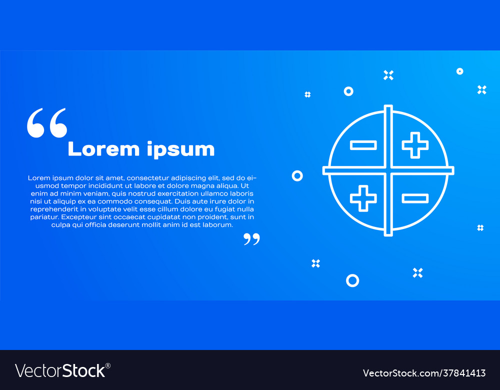 White Line Xyz Coordinate System Icon Isolated Vector Image