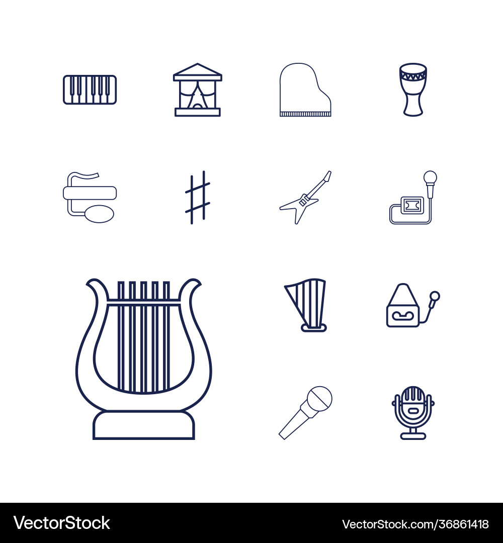 13 concert icons Royalty Free Vector Image - VectorStock
