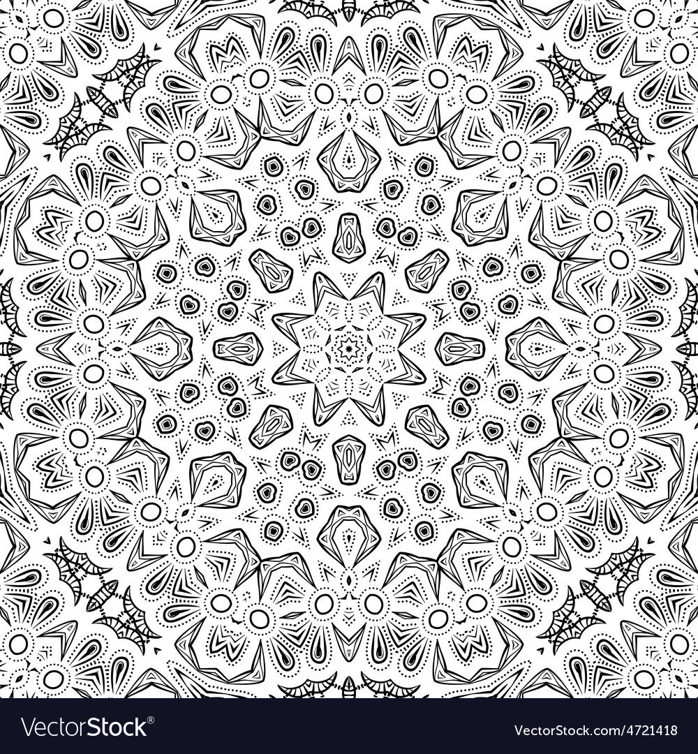 Abstract seamless outline pattern Royalty Free Vector Image