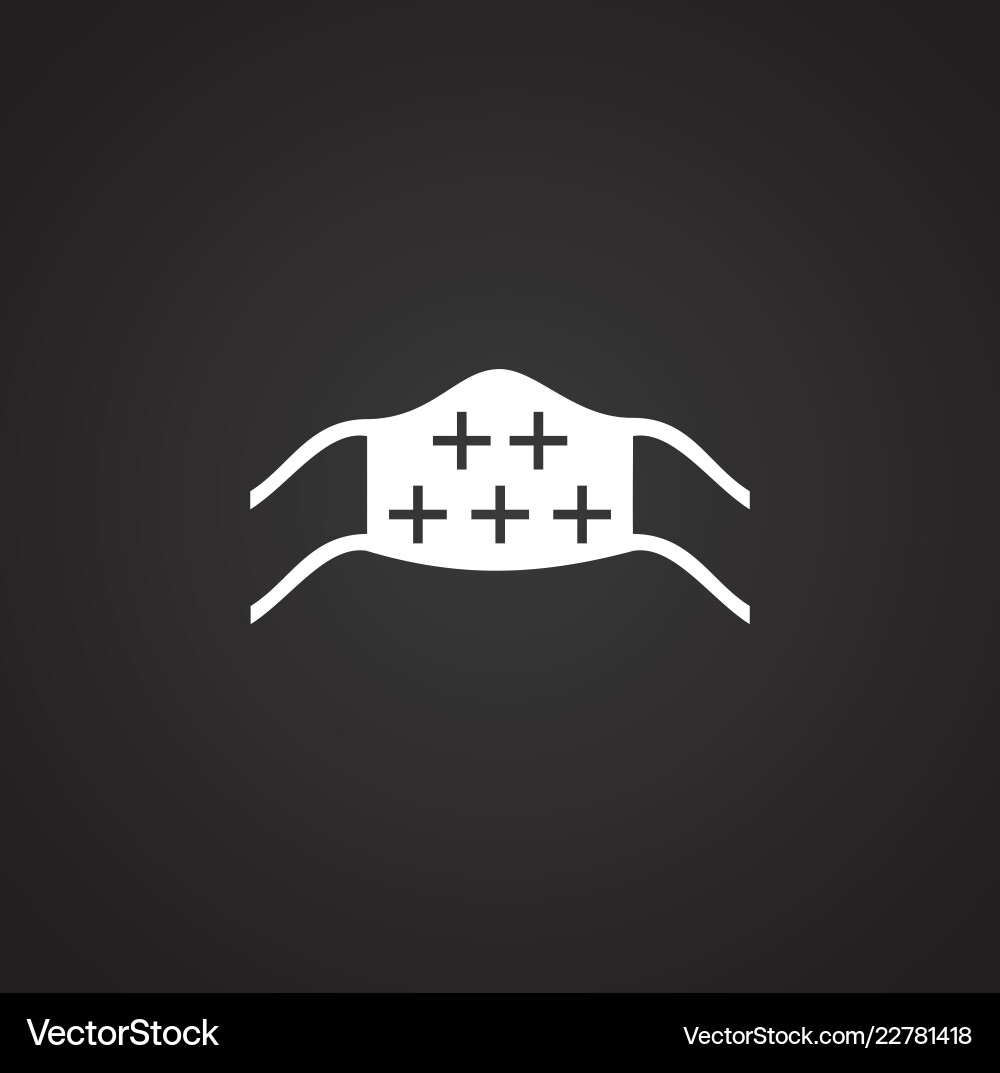 Anti dust mask on black background Royalty Free Vector Image