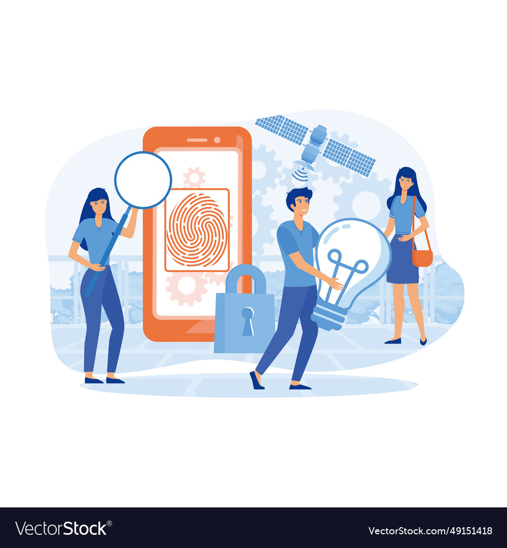 Finger authentication fingerprint screening Vector Image Finger authentication fingerprint screening Vector Image
