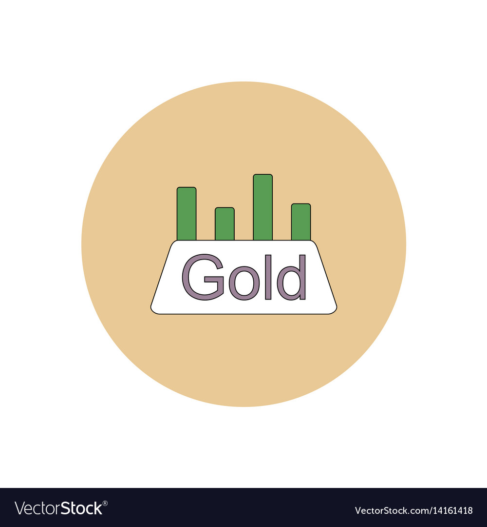 In flat design of column chart Royalty Free Vector Image
