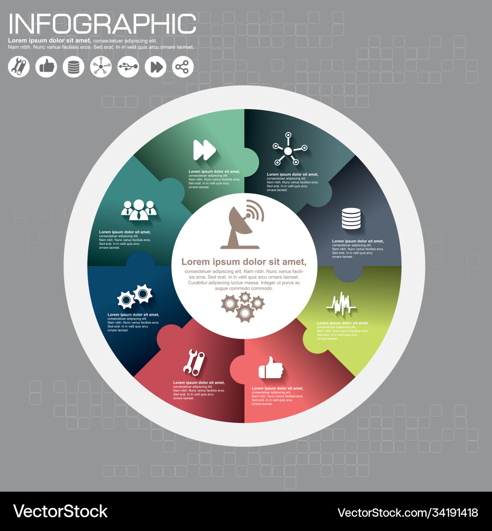 Infographic design template and business concept Vector Image