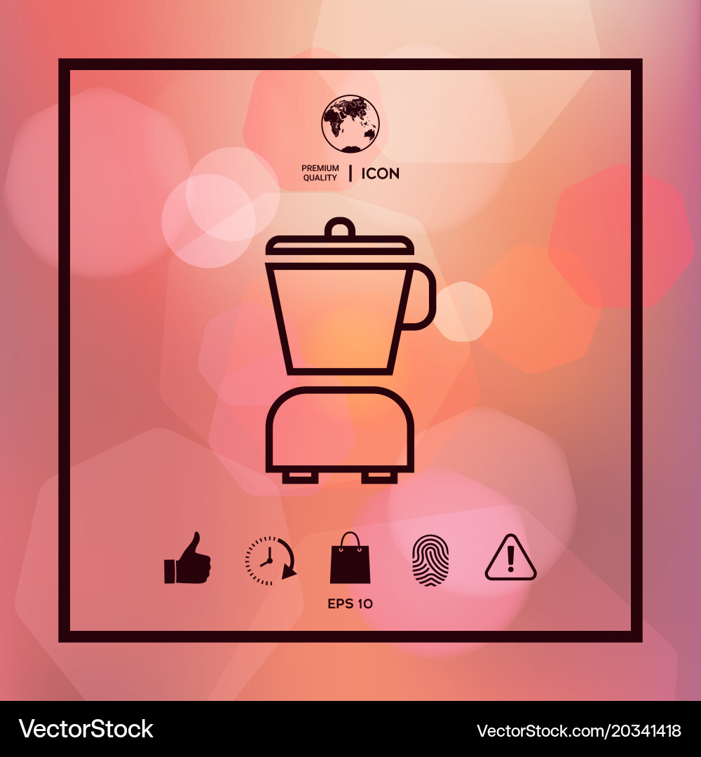 Kitchen blender linear icon Royalty Free Vector Image