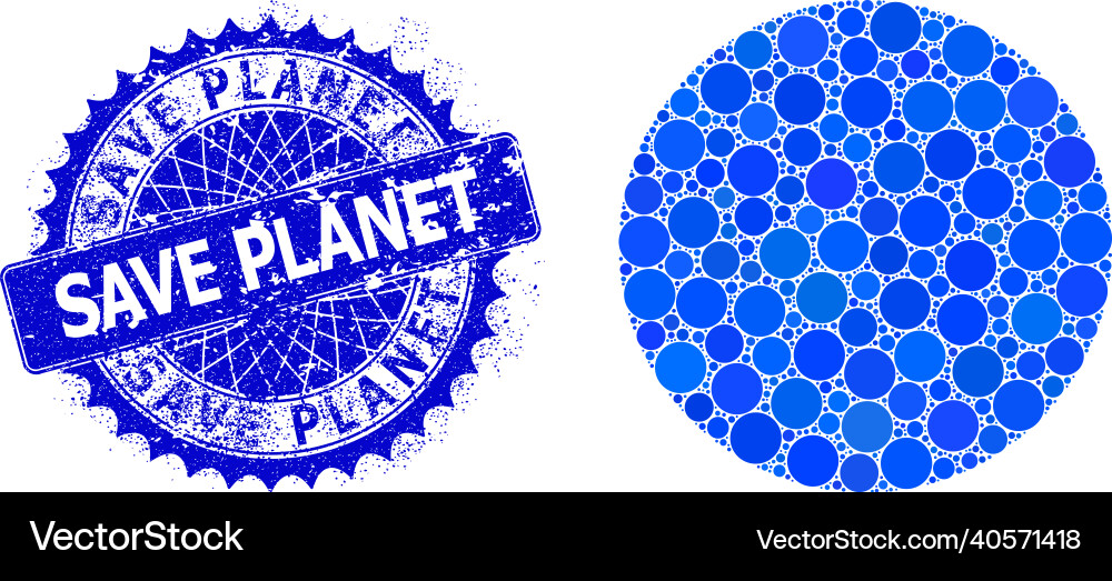Round sphere collage of small circles Royalty Free Vector