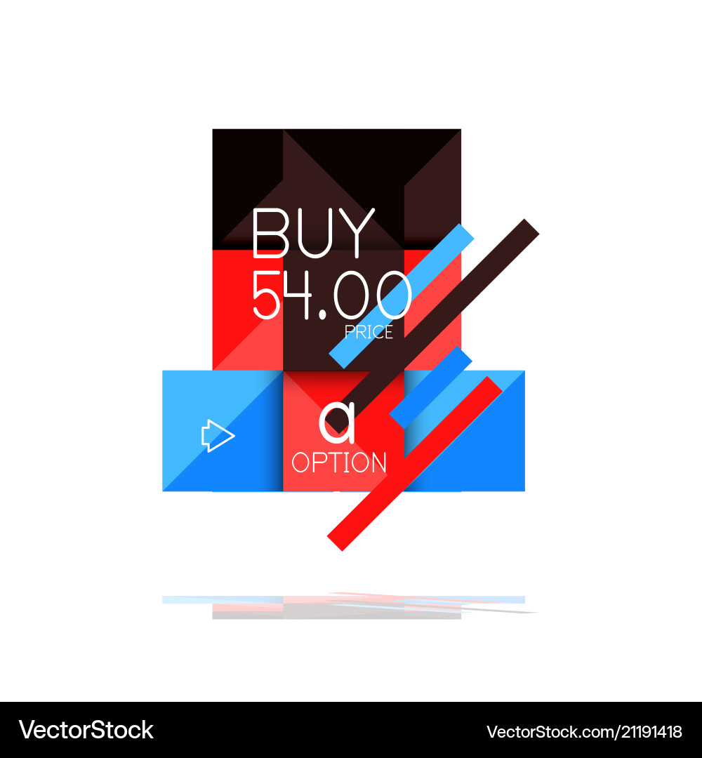 Square option infographic banner data and Vector Image