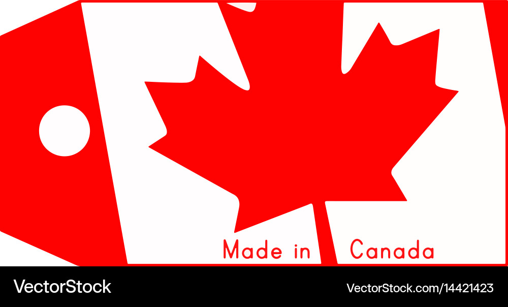 Canada flag on price tag Royalty Free Vector Image