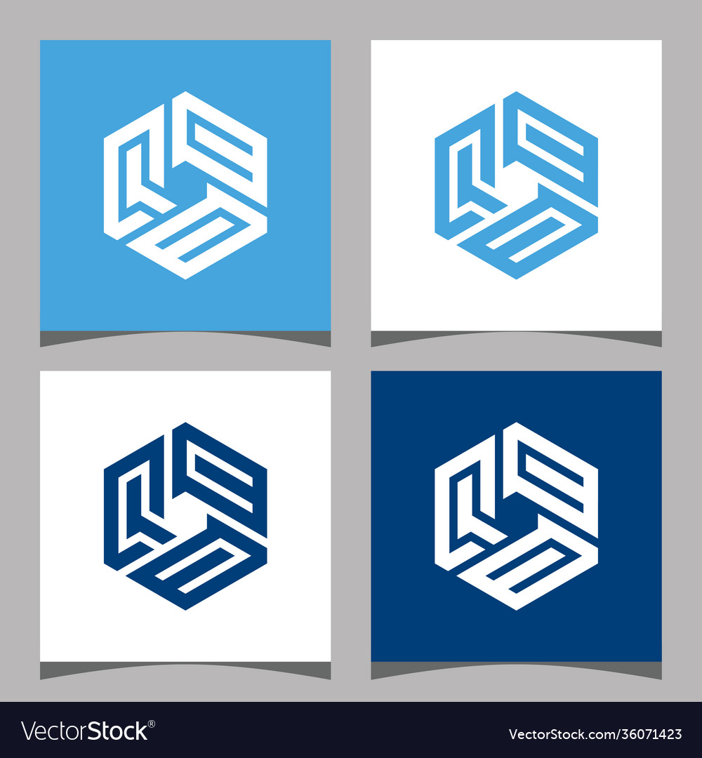 Creative Initial Letter Qcc Logo Design Concept Vector Image