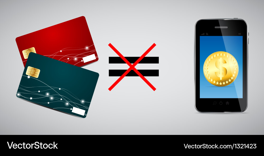 Credit card and phone Royalty Free Vector Image
