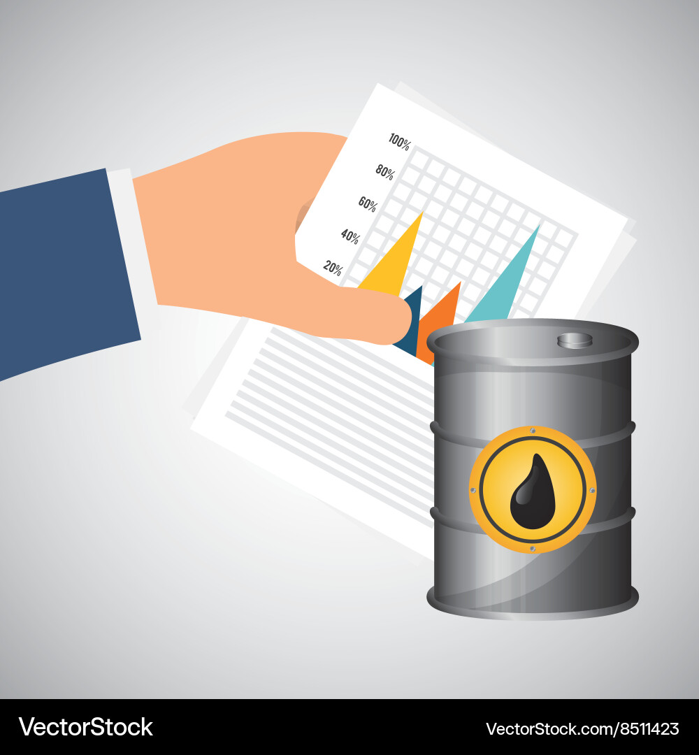 Flat About Oil Price Petroleum Royalty Free Vector Image