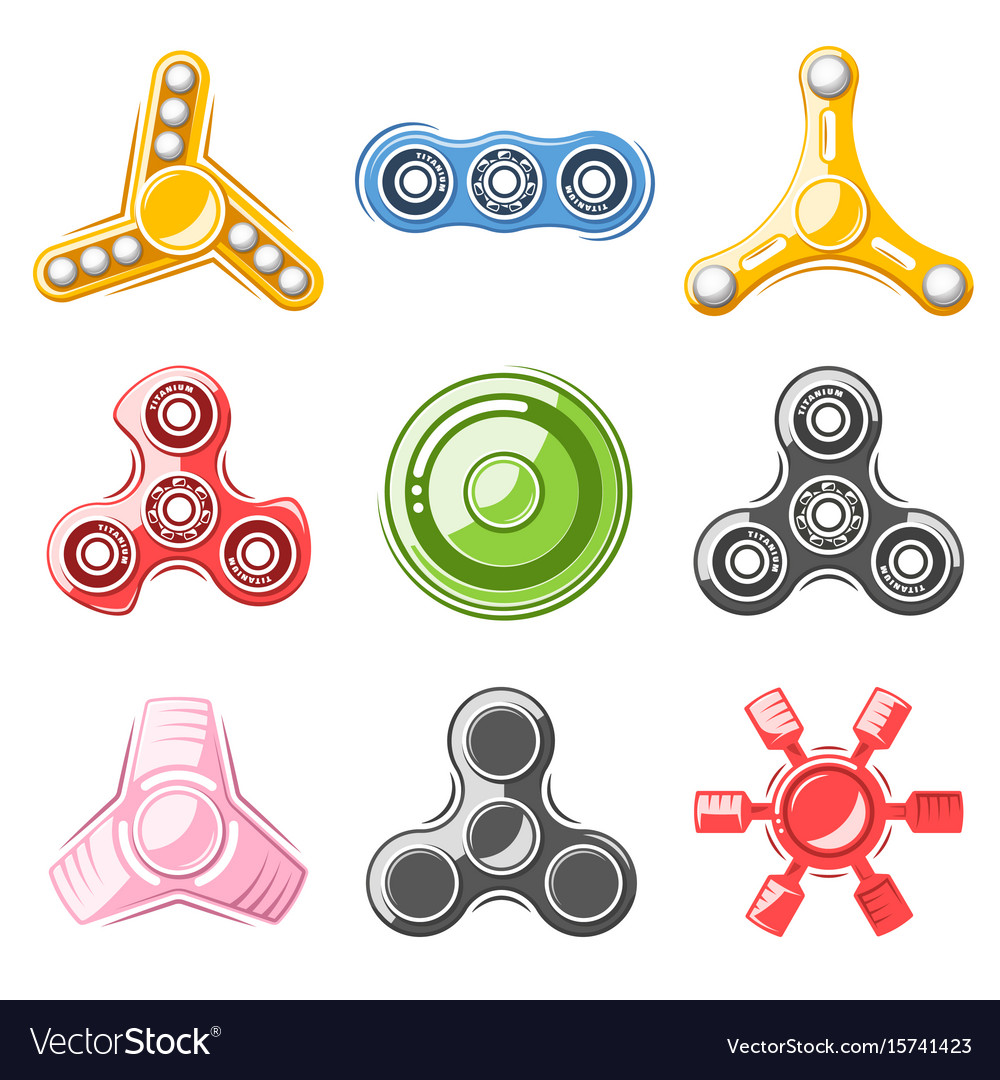 Hand spinner elements Royalty Free Vector Image