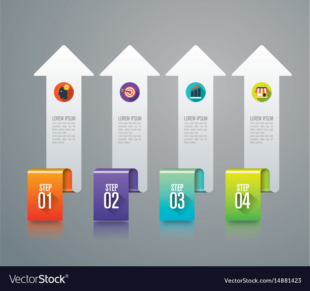 Infographics design with 4 options Royalty Free Vector Image