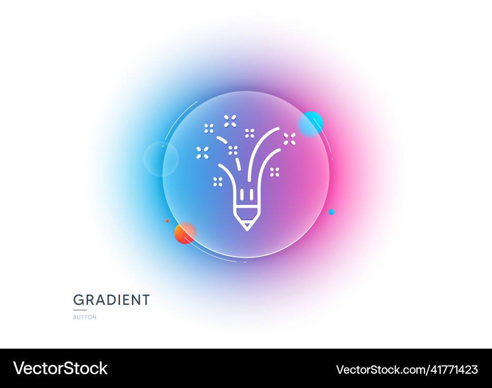 Inspiration line icon creativity pencil sign Vector Image