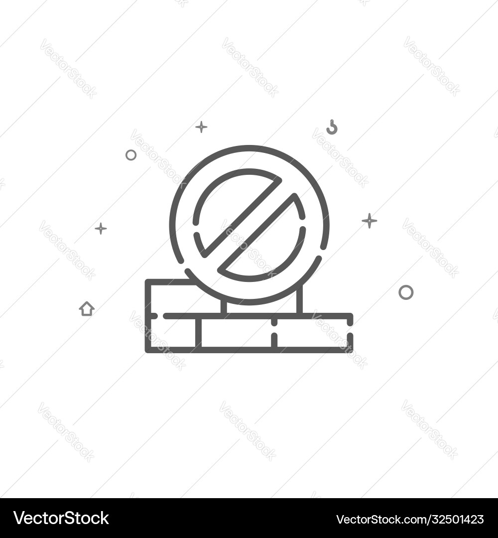No construction simple line icon symbol pictograph