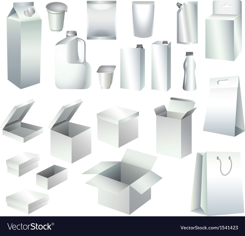 Packaging set Royalty Free Vector Image - VectorStock