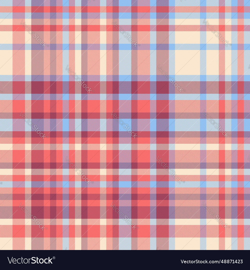Seamless fabric of check pattern textile Vector Image