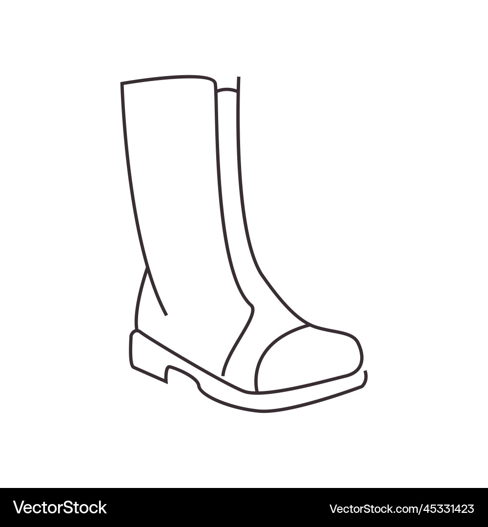Shoes boots line icon logo Royalty Free Vector Image