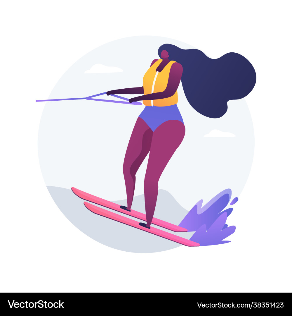 Water skiing abstract concept Royalty Free Vector Image