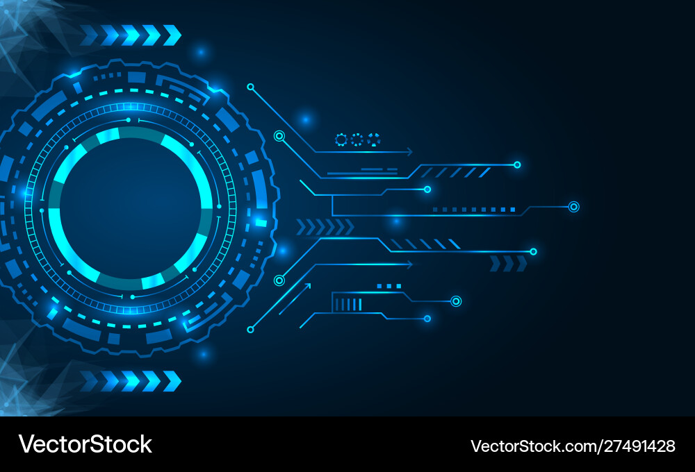 Abstract futuristic board with hud technology Vector Image