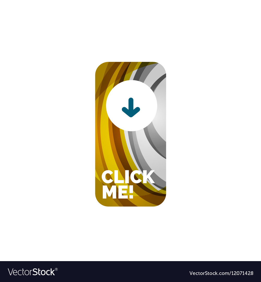 Abstract rectangle button template Royalty Free Vector Image