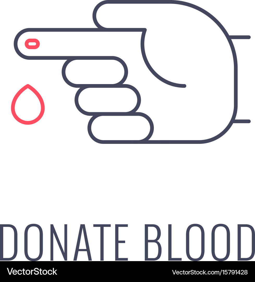 Blood test and donation symbol Royalty Free Vector Image