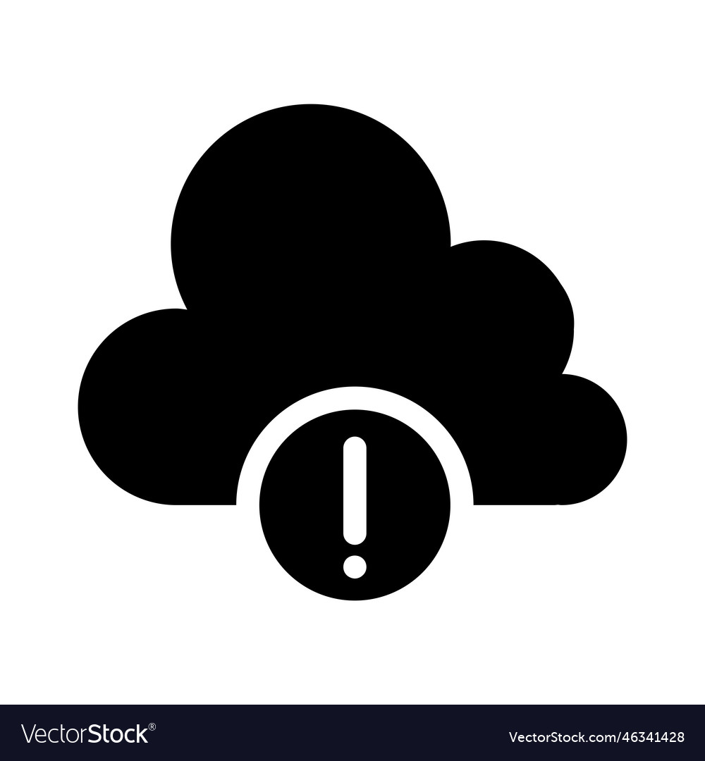 Cloud warning icon Royalty Free Vector Image - VectorStock