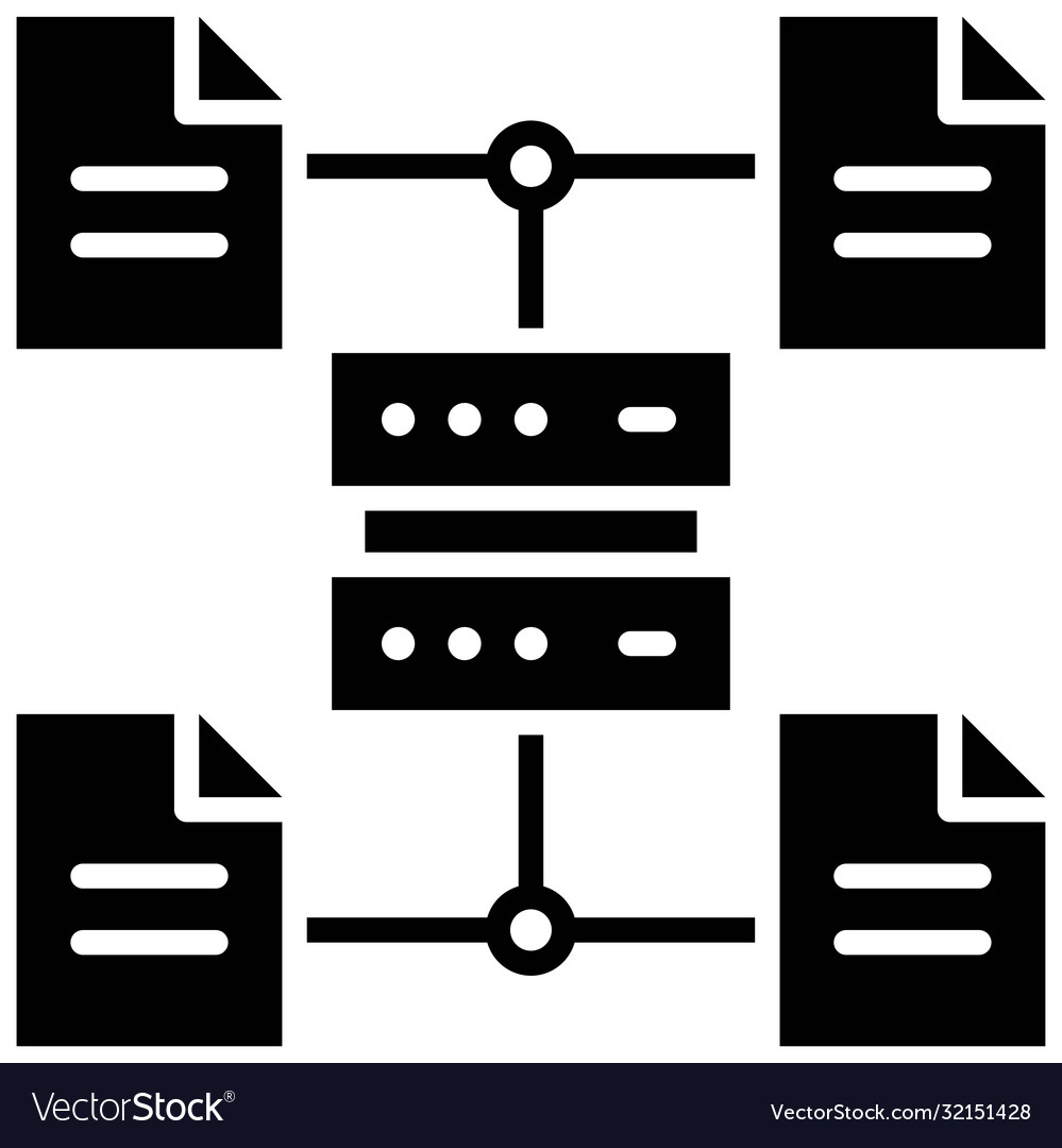 File server telecommuting or remote work icon Vector Image
