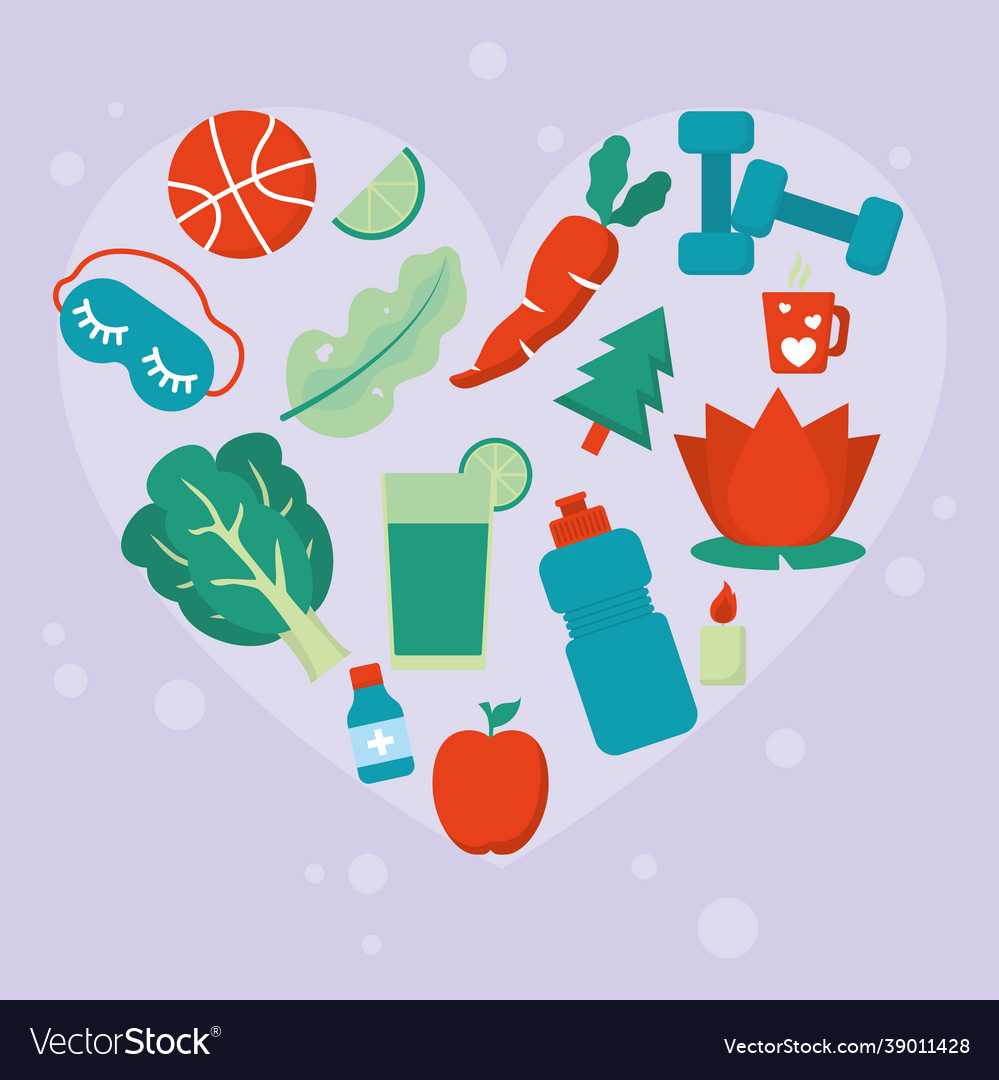 Healthy lifestyle icon set Royalty Free Vector Image Healthy lifestyle icon set Royalty Free Vector Image
