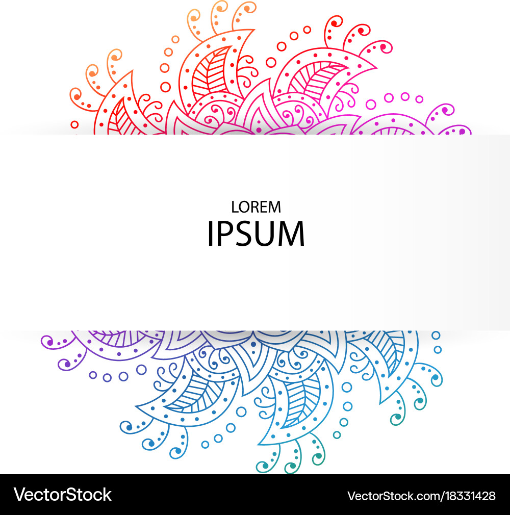 Horizontal template for a banner or cover art Vector Image