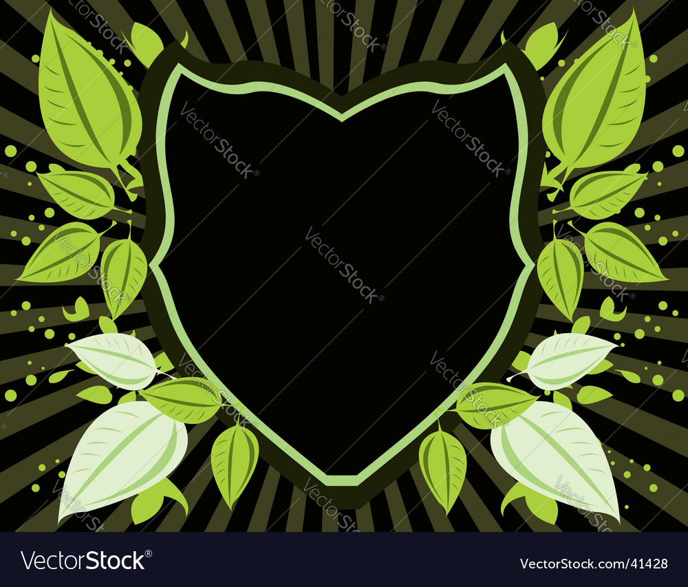 Leaf shield Royalty Free Vector Image - VectorStock