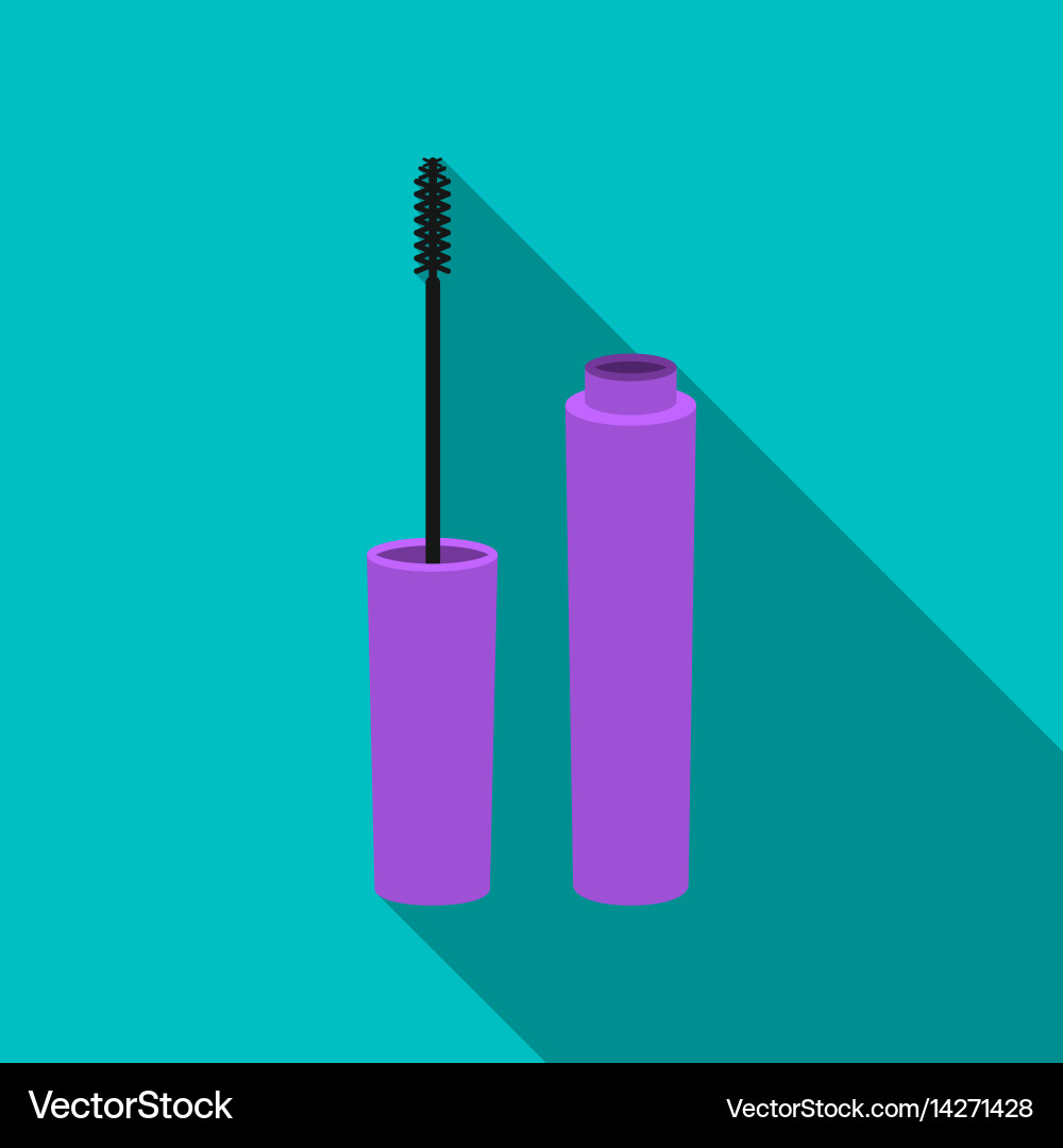 Mascara icon in flat style isolated on white Vector Image