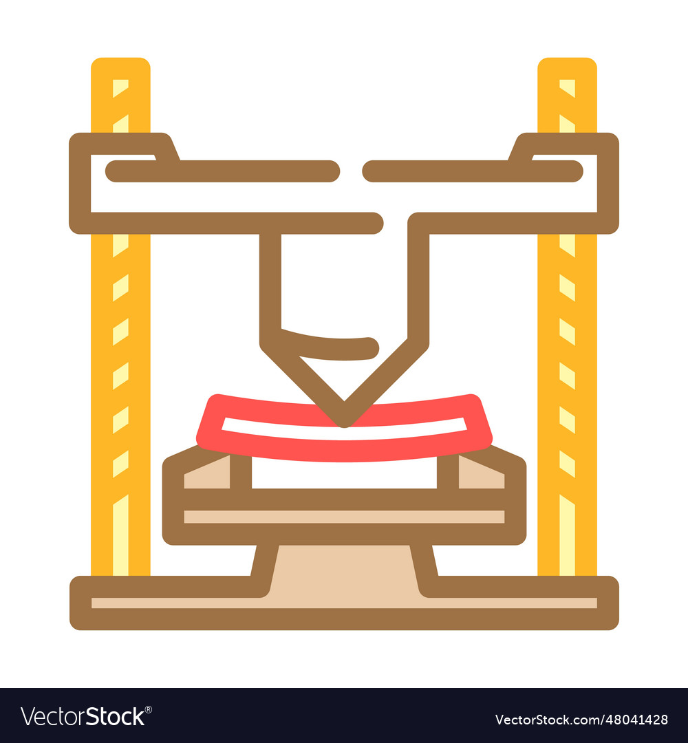 Materials testing mechanical engineer color icon Vector Image